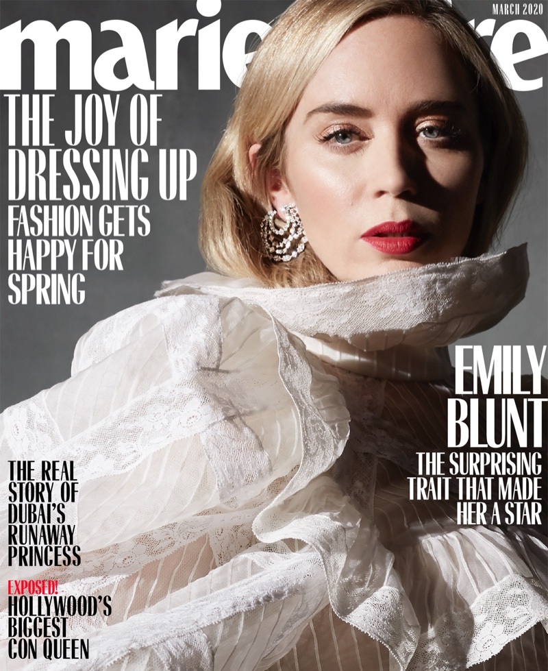 Ember Willowtree: Emily Blunt viste diseños elegantes para Marie Claire
