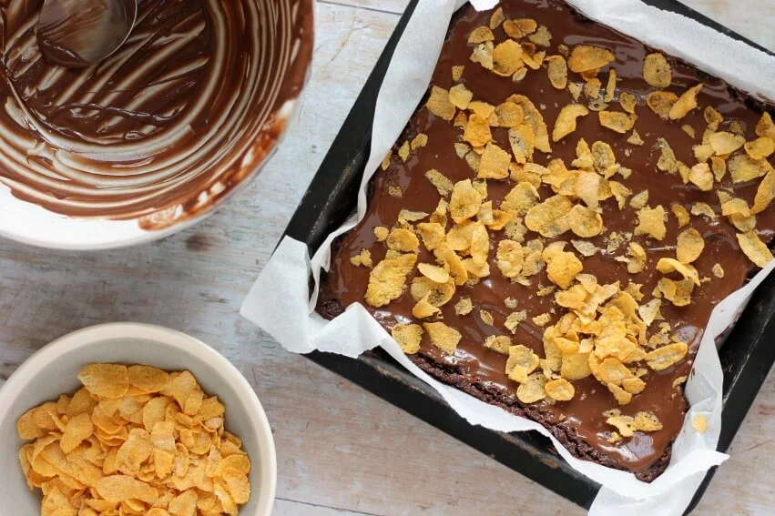 Chocolate Cornflake Slices - A Cornish Food Blog | Jam and Clotted Cream