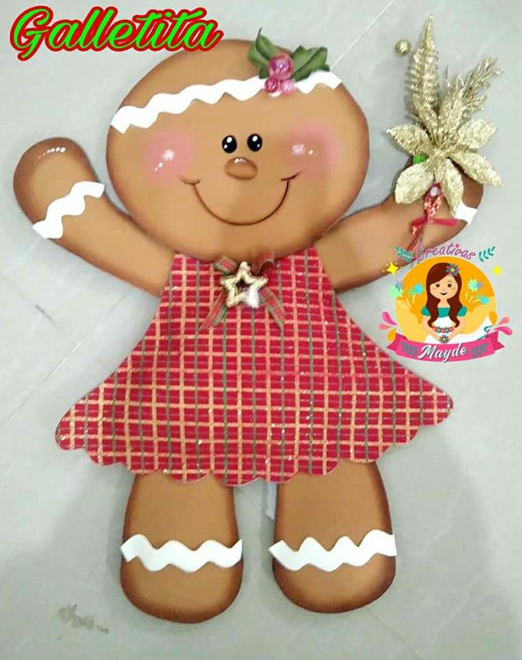Ginger de natal: Molde grátis - Ver e Fazer