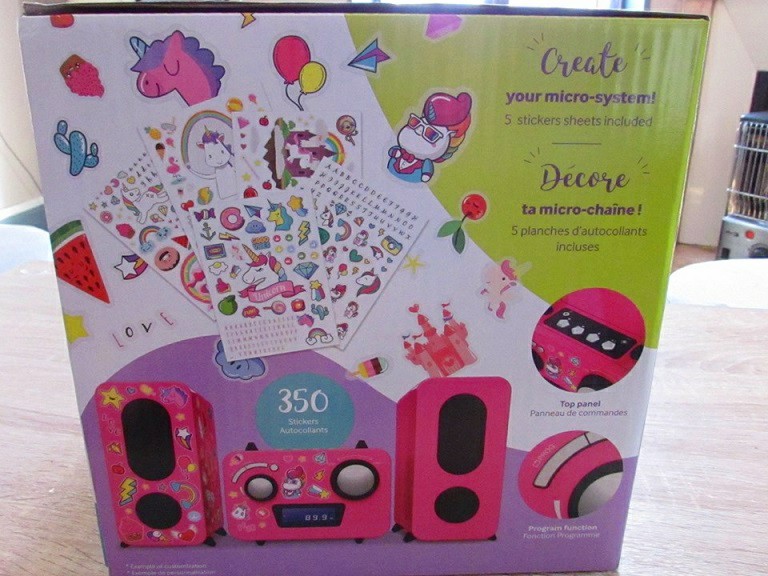 Customiser sa micro-chaîne CD avec des Licornes - chez BIGBEN