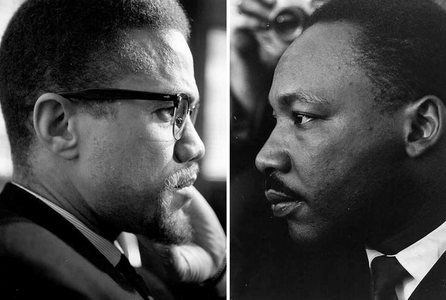 Martin Luther King, Jr. a Malcolm X o násilí