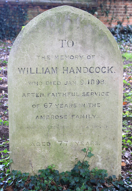 Grave Mistakes: William Handcock served the Ambrose family for 67 years.