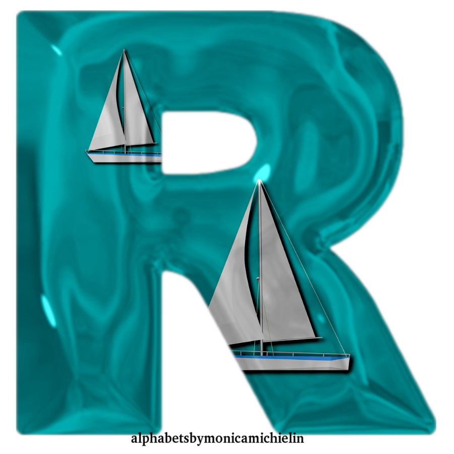 M. Michielin Alphabets: DROP WATER SEA ALPHABET BOAT #pool, #love