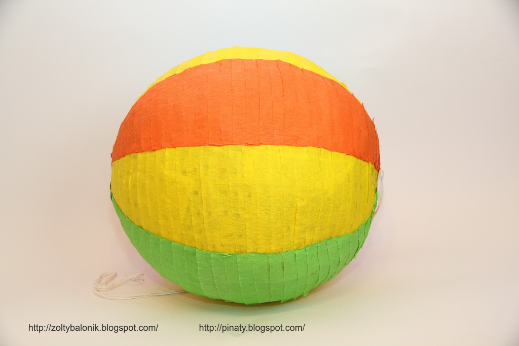 Żółty balonik: Lato - Żółty balonik - piniata piłka plażowa