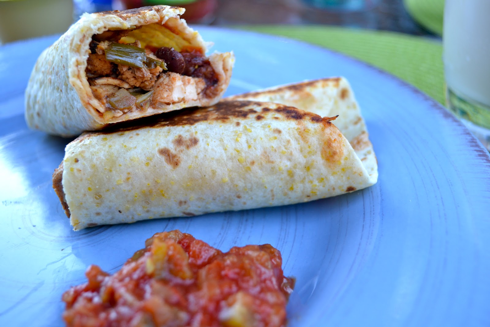 Never Skip Dessert: Chicken and Black Bean-Stuffed Burritos