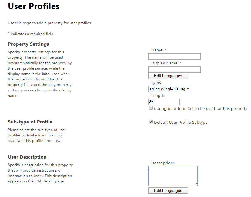Add And Edit User Profile Properties In Sharepoint