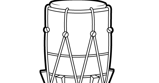 Blog de Geografia: Atabaque - Desenho para Imprimir e Colorir