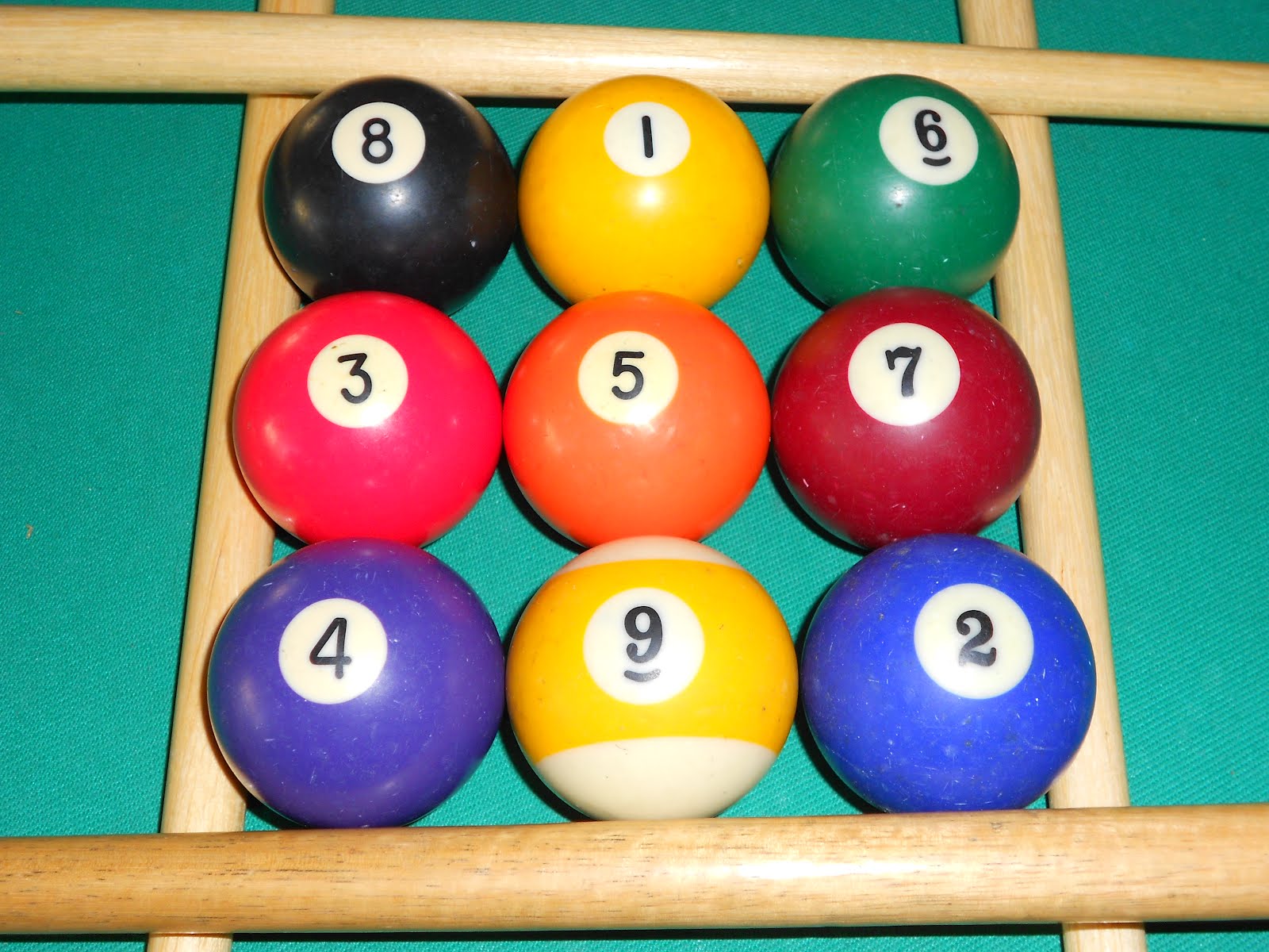 Math Art Magic Square 3x3 Using Pool Balls Math Art Magic Square 3x3 Using Pool Balls