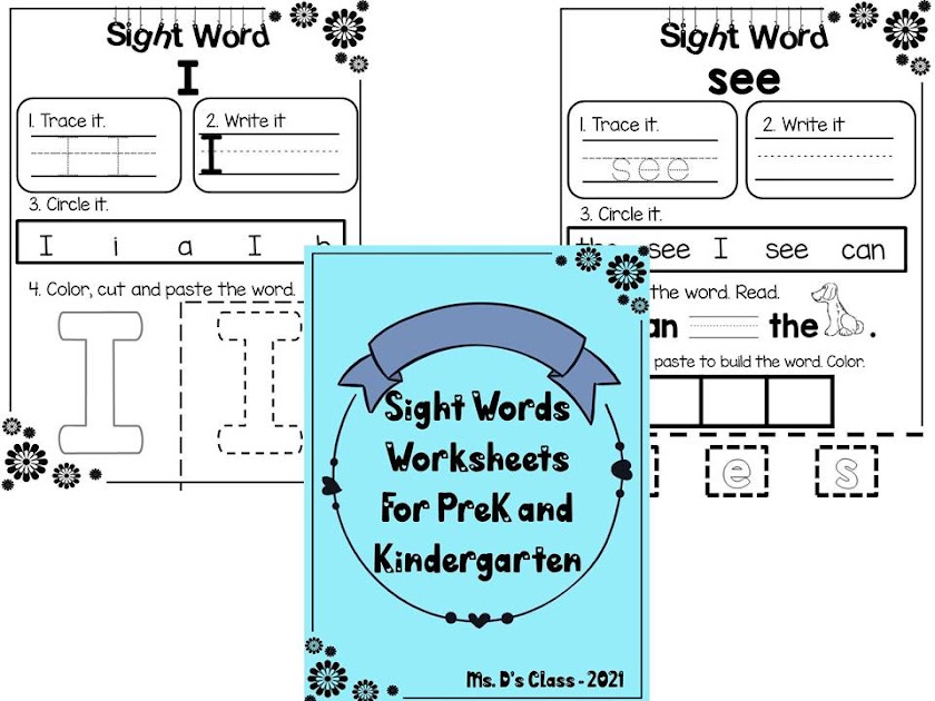 Sight Word I worksheet for Kindergarten