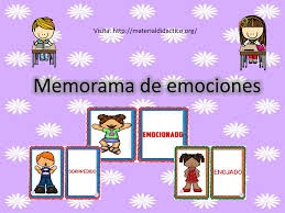 GRUPO 3o A Maestra Sandra García: MEMORAMA DE EMOCIONES