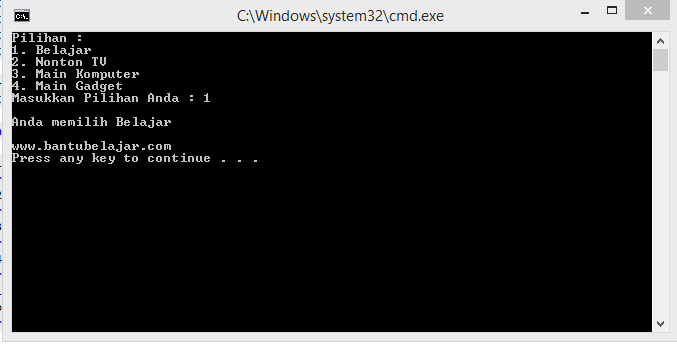 Pernyataan Switch Pada C++ | Materi Pelajaran