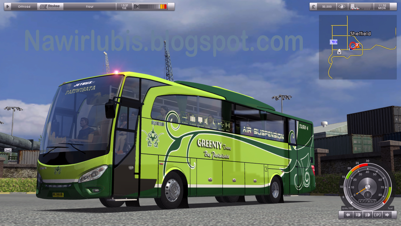 14 Mod bus jetbus HD Karoseri adiputro - Euro truck simulator 2