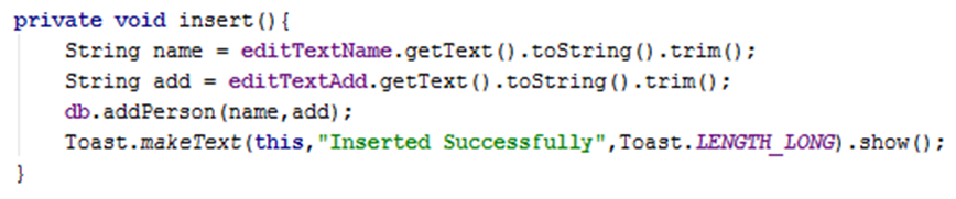 Unit - 05 CRUD operation using SQLiteOpenHelper Class