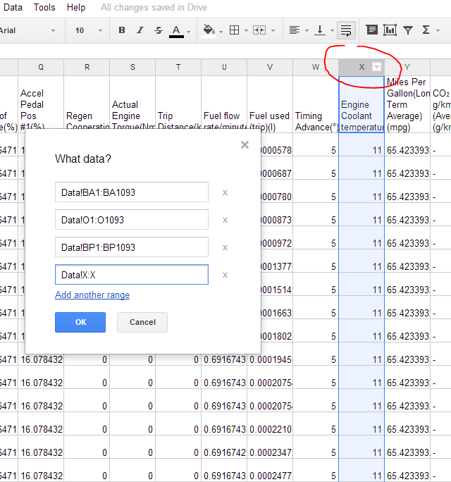 Torque Log Analyzer: Extending charts