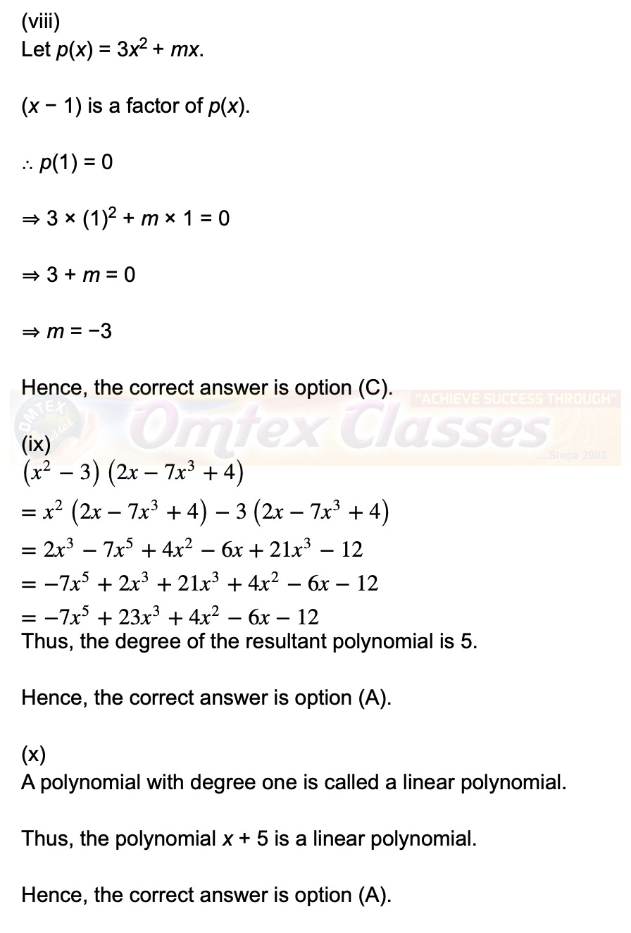 Education: Chapter 3 - Polynomials Problem Set No. 3 Mathematics Part I ...