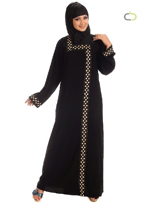 Readymade Abaya Collection 2013-14 | Islamic Abaya Designs | Long Black ...