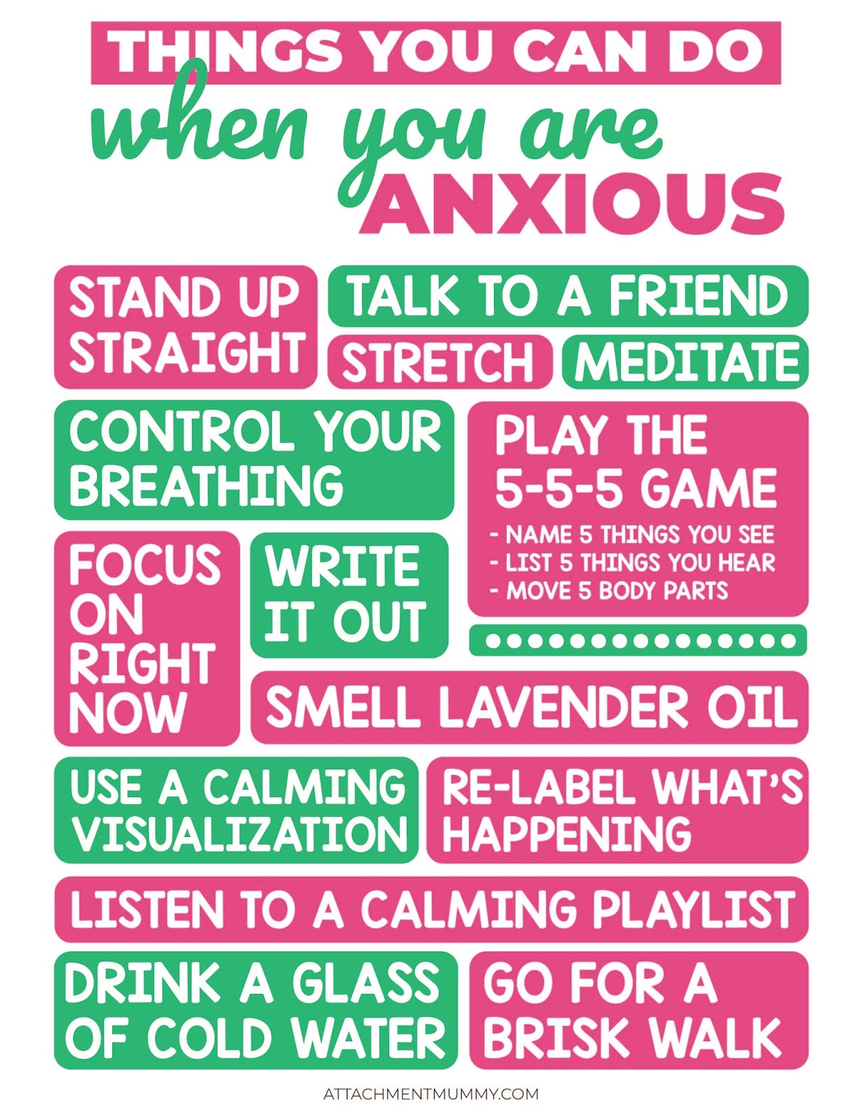How to Calm Down: 14 Things You Can Do When You Are Anxious {with free ...