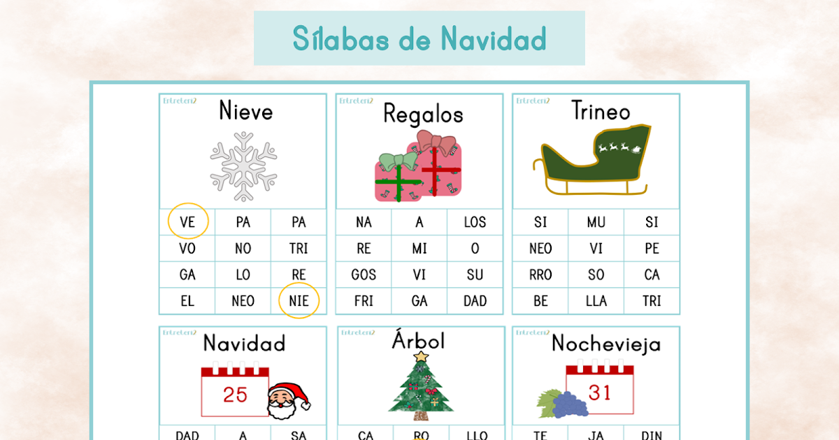 Entreteni2: Sílabas de Navidad