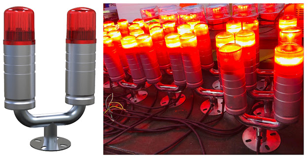 Night Marking Red Obstruction Light System for Transmission Tower