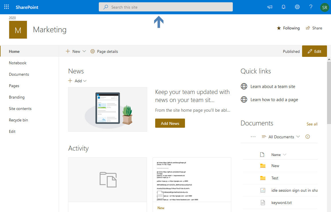 SharePoint Online Hide Search Box In The Top Navigation Suite Bar sharepoint-online-hide-search-box-in-the-top-navigation-suite-bar
