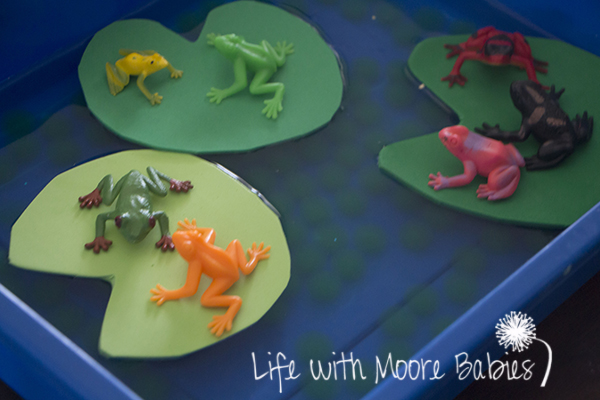 Frog Themed Sensory Bin for a Hopping Good Time - Life with Moore Babies