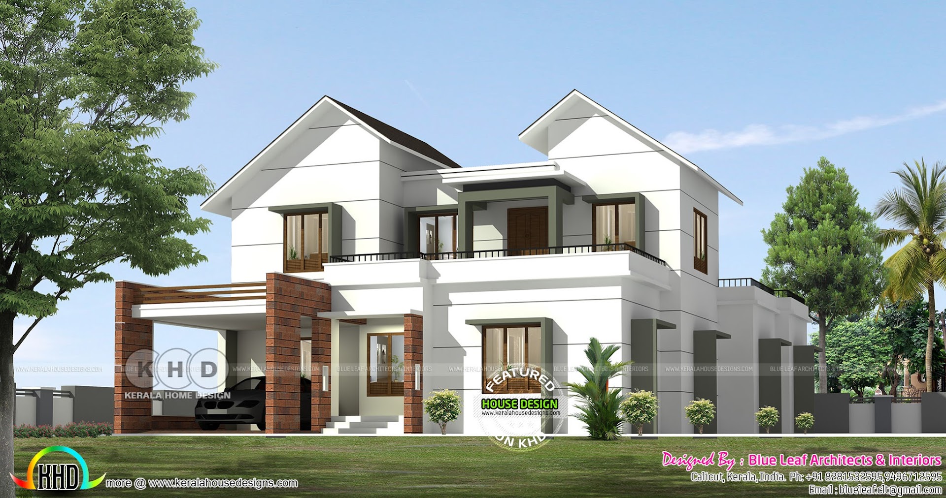 Semi contemporary style villa by Blue leaf - Kerala Home Design and ...