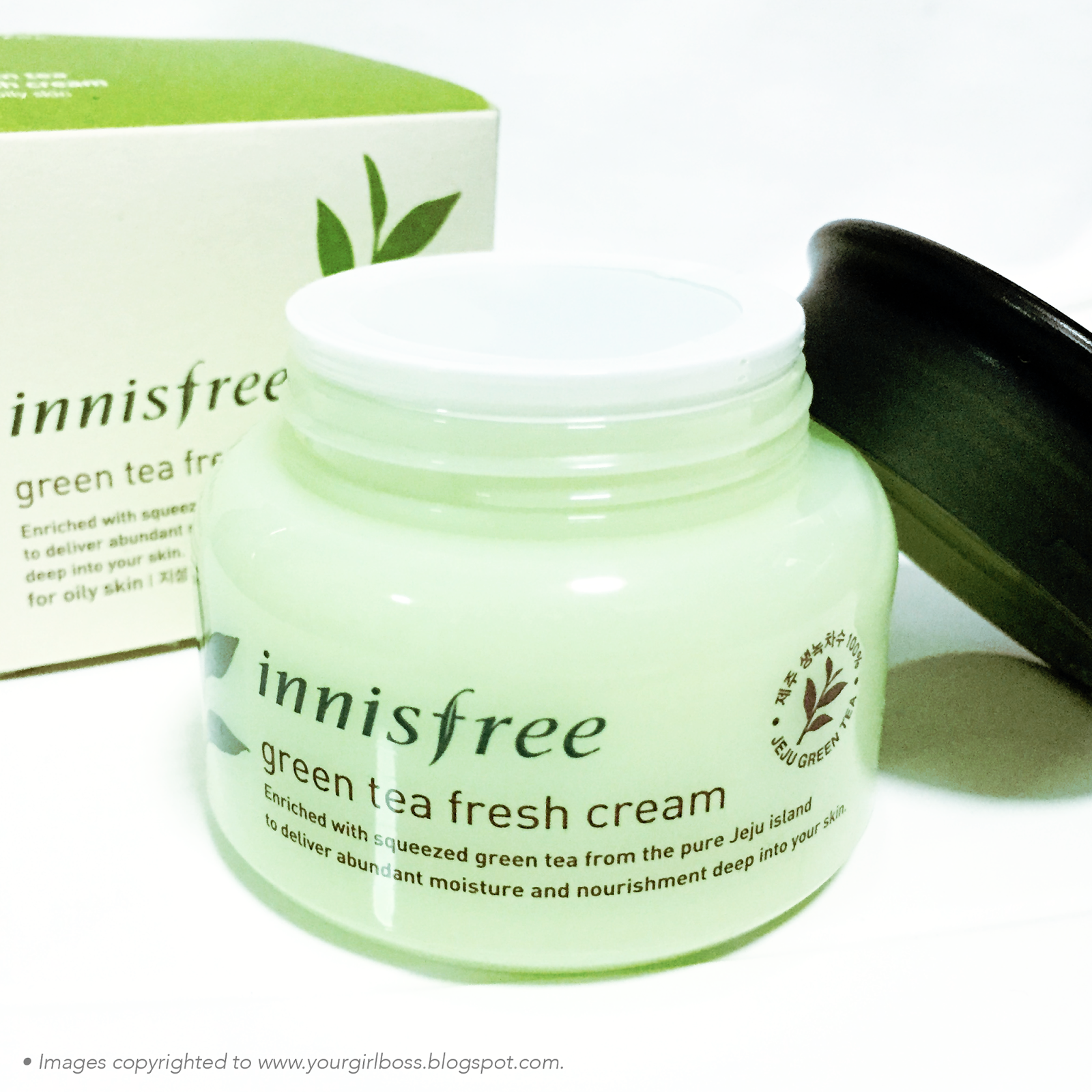 Innisfree - Green Tea Fresh Cream Review - Jean Kuah's Beauty Blog