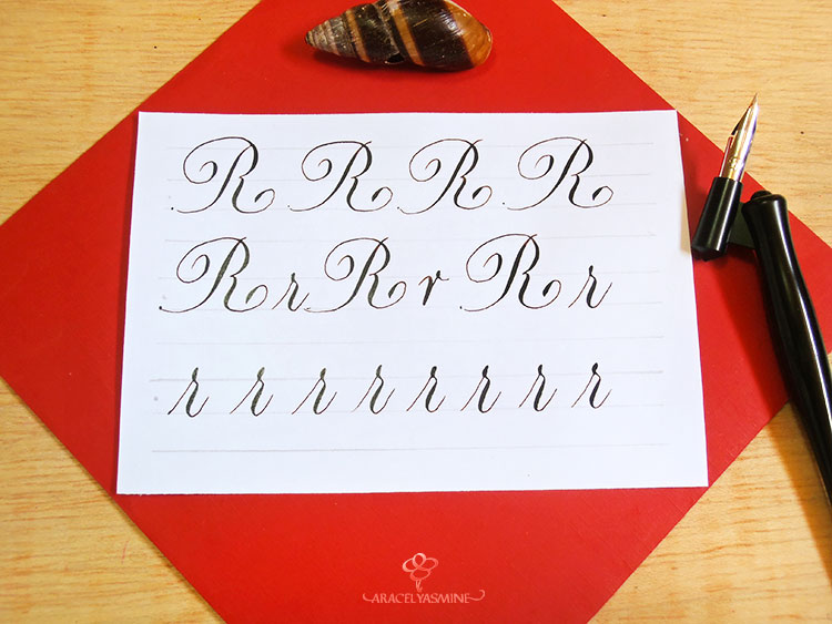 Caligrafía copperplate, ¿cómo escribir la letra "R"? | Aracelyasmine ...