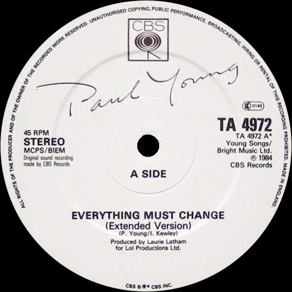80sMusicReMixes: Everything Must Change (Extended Version) - Paul Young