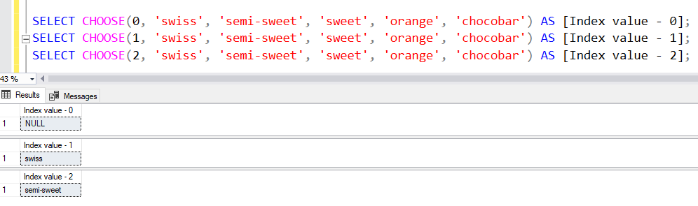 CHOOSE Function In SQL Server - SQLArena