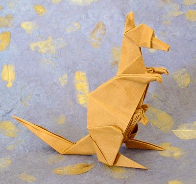 origami kangaroo ~ origami instructions art and craft ideas