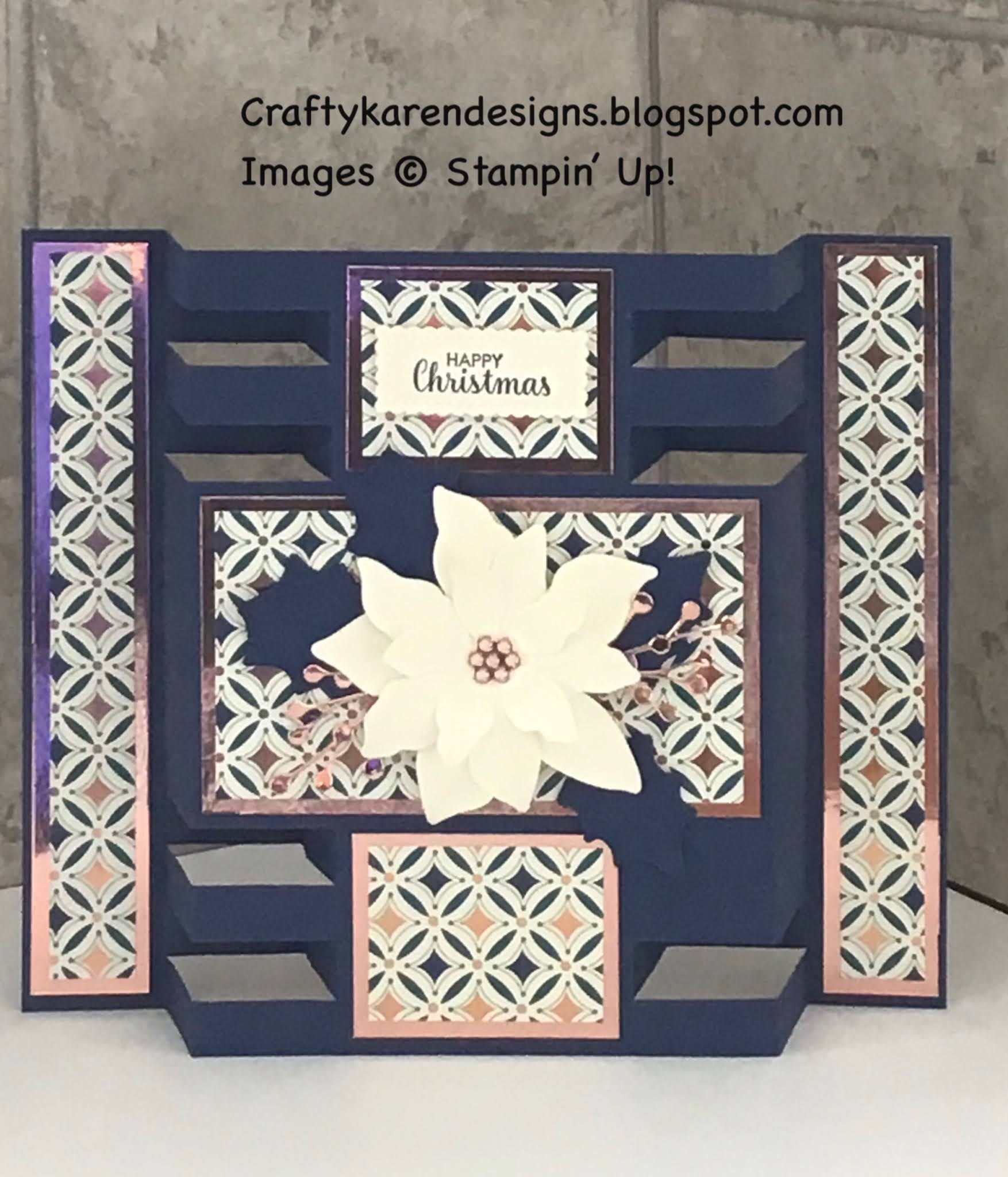 craftykarendesigns: Fun Fold Friday #40 - Brightly Gleaming Poinsettia ...