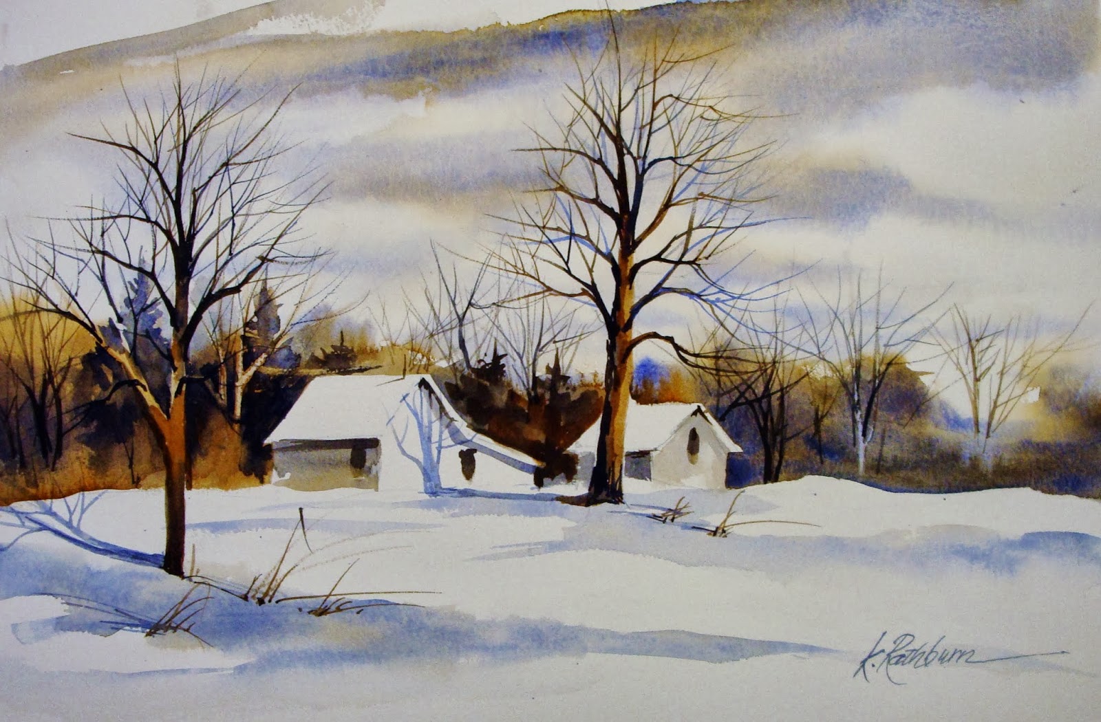 Kathy Los-Rathburn, watercolorist: Winter
