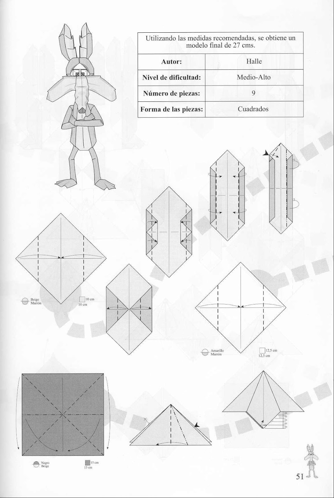 Origami Cartoon 1-Halle - Ruby Book Origami