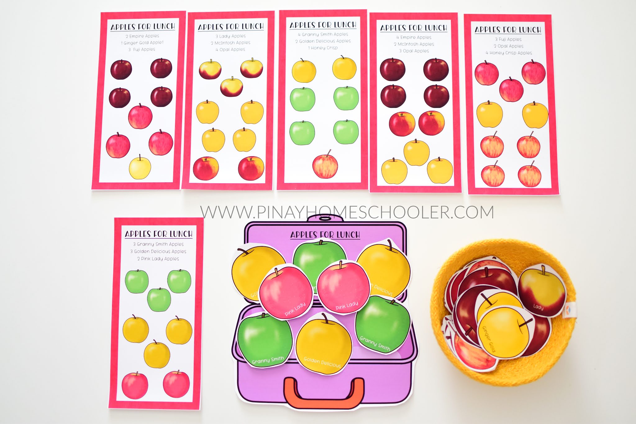 Apple Themed Preschool Math and Literacy Center | The Pinay Homeschooler