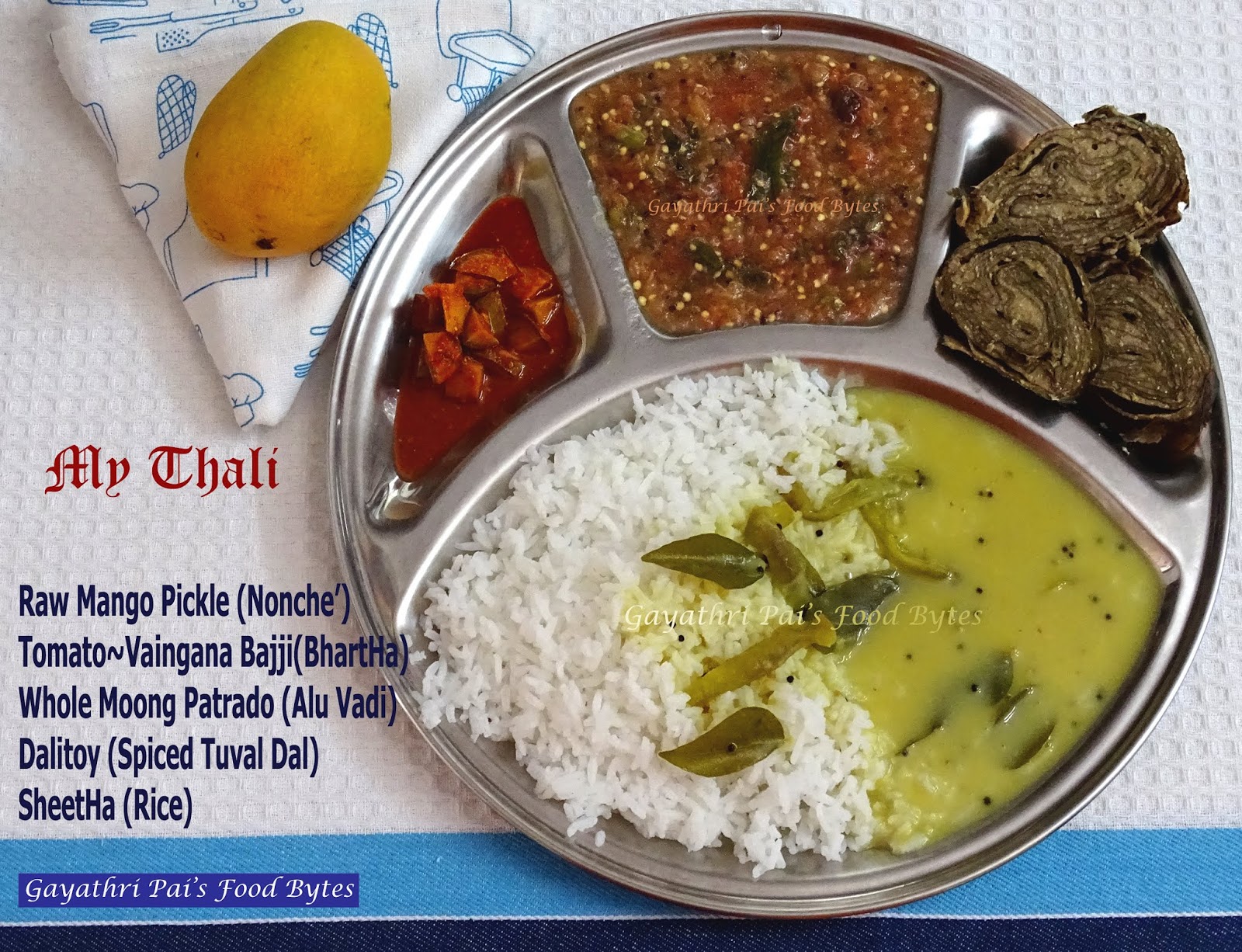 Gayathri Pai's Food Bytes: My Simple Thali 53.