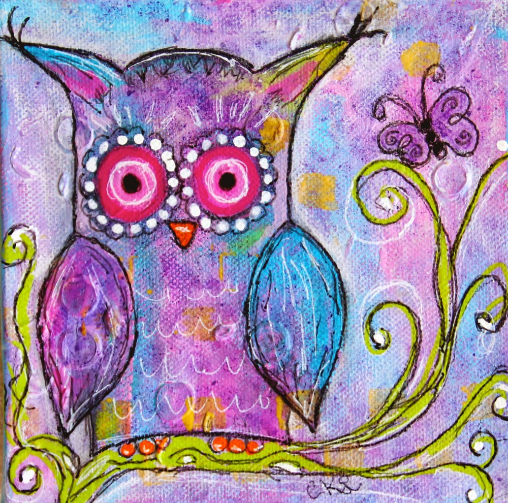 Art Happens: Owls Mixed Media Art Set