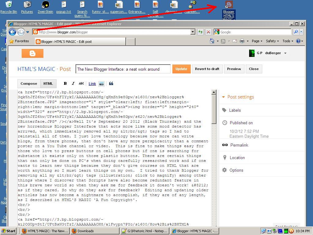 HTML'S MAGIC pages: The New Blogger Interface: a neat workaround