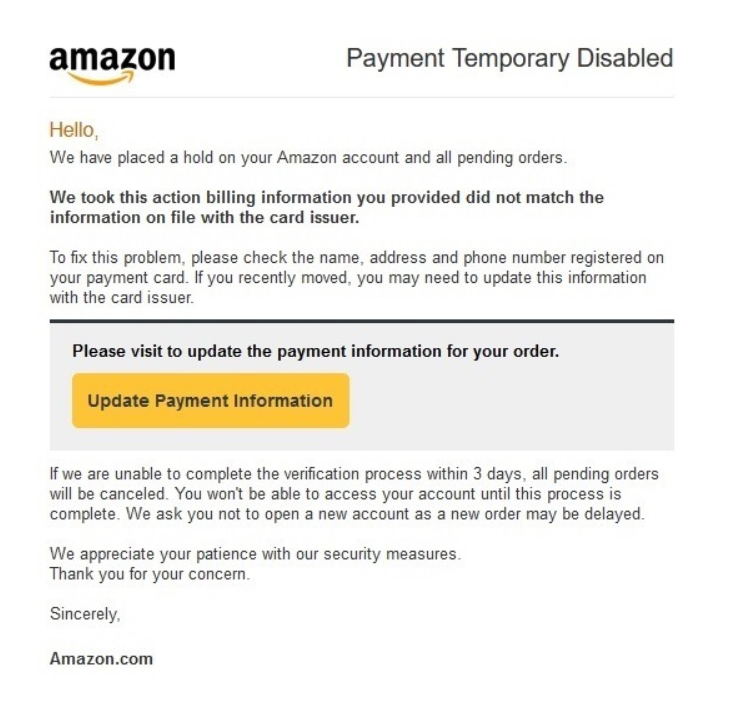 Metadata Consulting [dot] ca: Phishing Amazon email with subject "Re ...