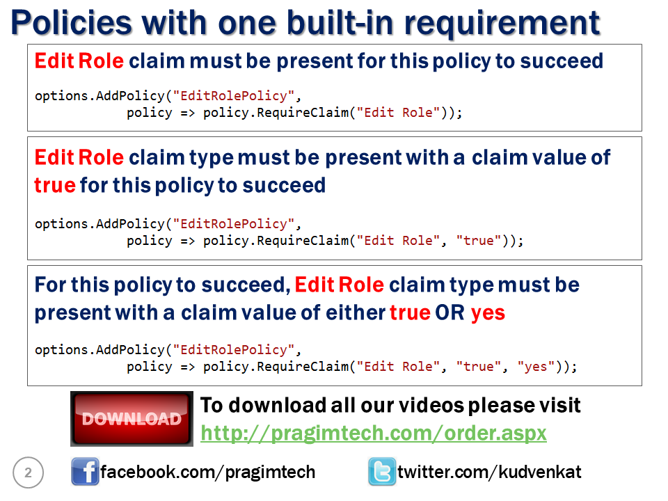 Sql Server Net And C Video Tutorial Custom Authorization Requirements And Handlers In Asp
