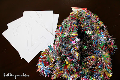 New Year Tinsel Banner and Toppers