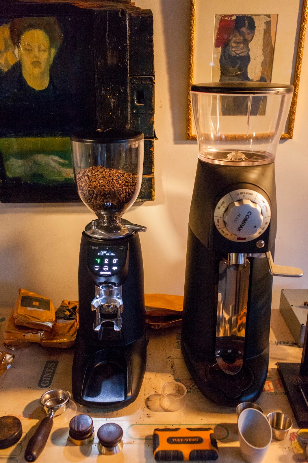 Compak E8 "Lucidate Red Speed Burr Set" grinder