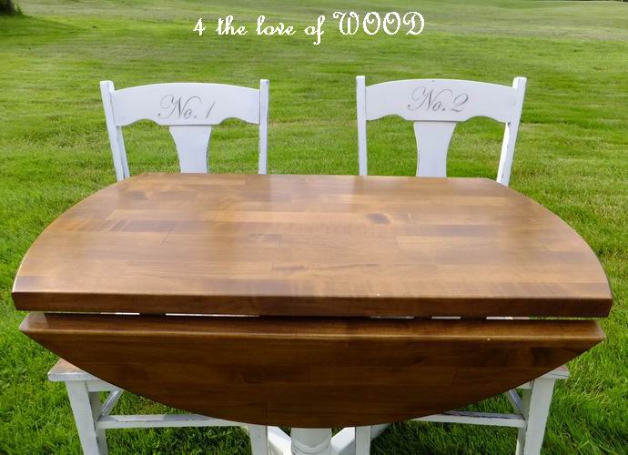4 the love of wood: EDWARDIAN SCRIPT - table for two