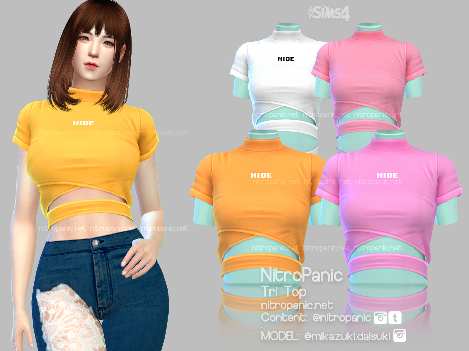Tri Top for The Sims 4