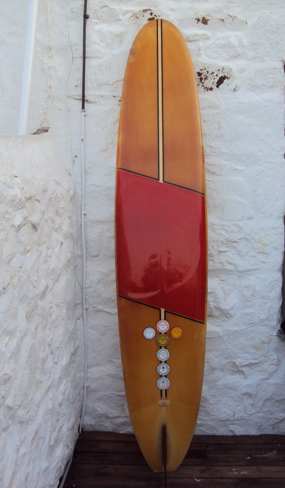 vintage surfboard collector UK: 1965/6 Bickers longboard