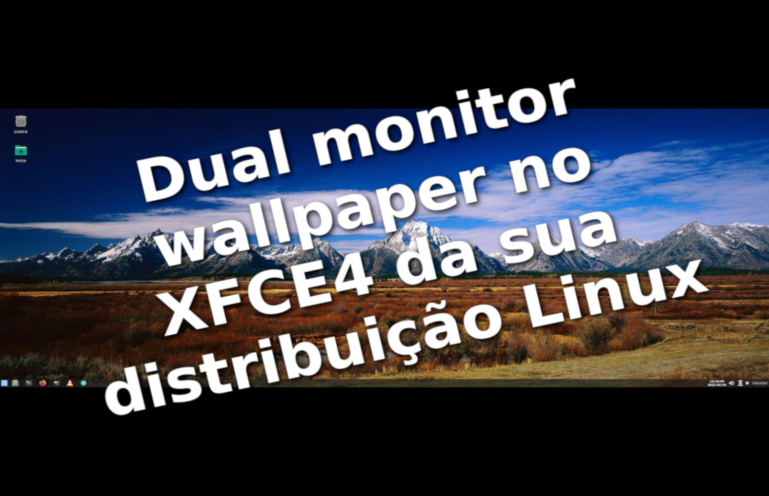 Dual monitor wallpaper no XFCE4 da sua distribuição Linux
