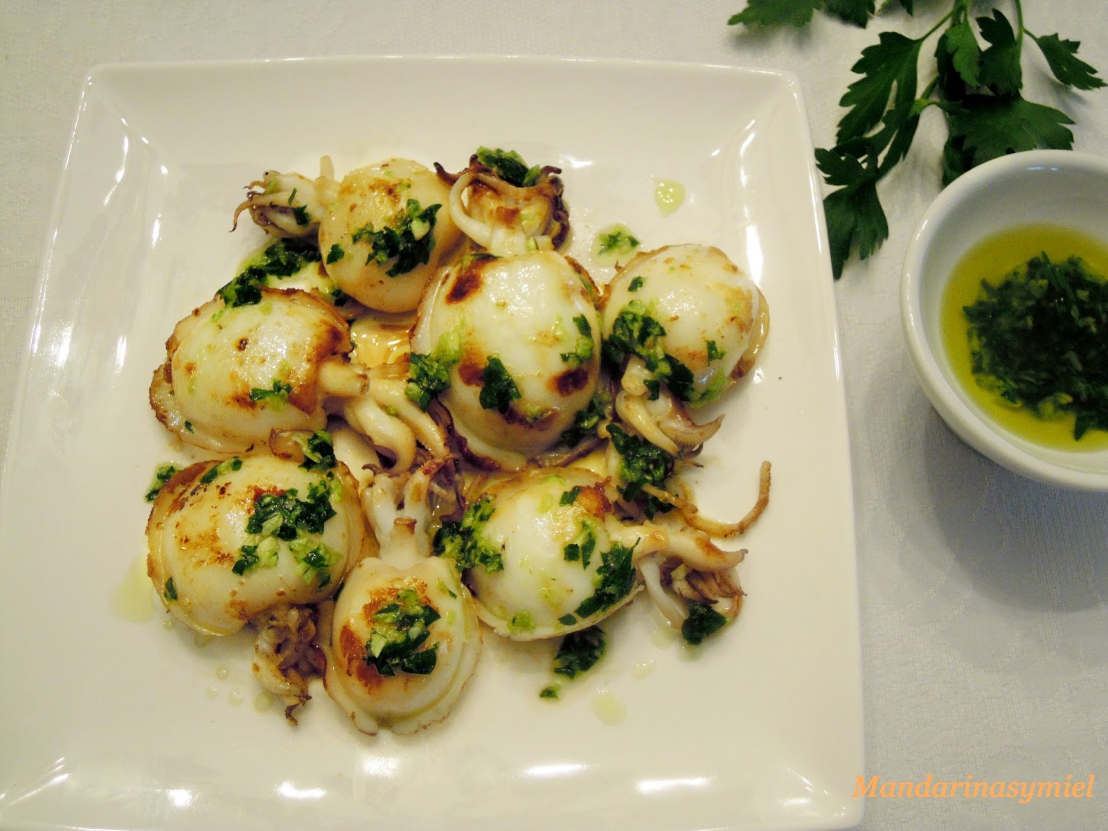 Sepionet a la plancha | Mandarinas y miel