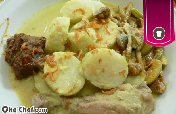 Cara Memasak Lontong Sayur Opor Ayam Oke Chef