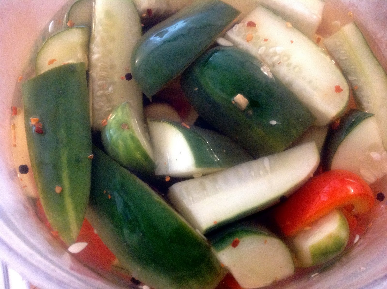 the dog mom: spicy pickled garden vegetables