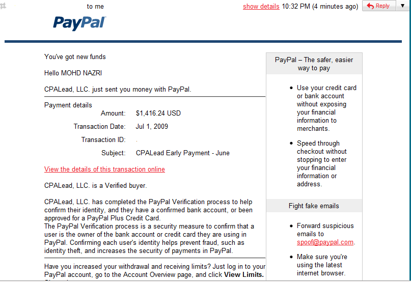CPALead Review: CPALead Payment proofs